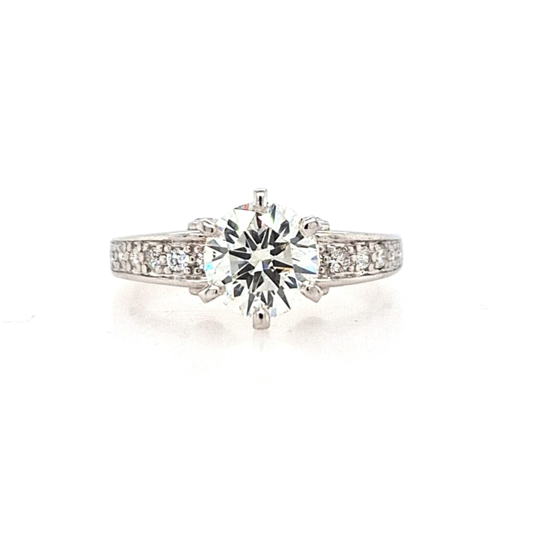 ESTATE Scroll Diamond Engagement Ring - Sapphires Jewellers