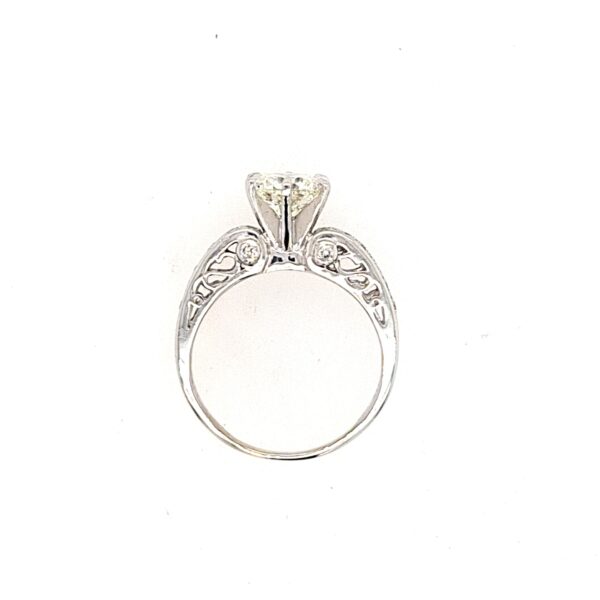 ESTATE Scroll Diamond Engagement Ring - Sapphires Jewellers