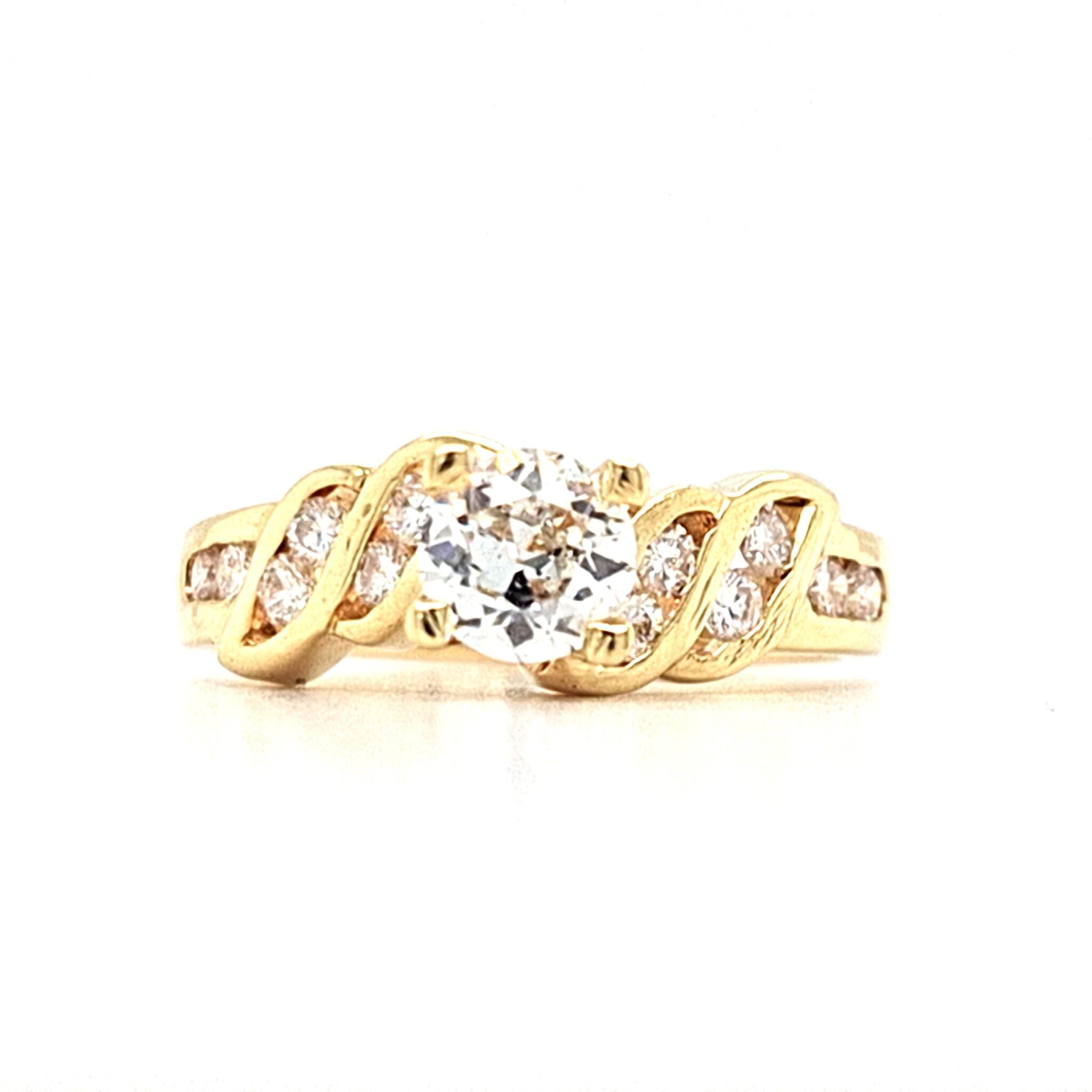 ESTATE Diamond Scallop Design Ring - Sapphires Jewellers